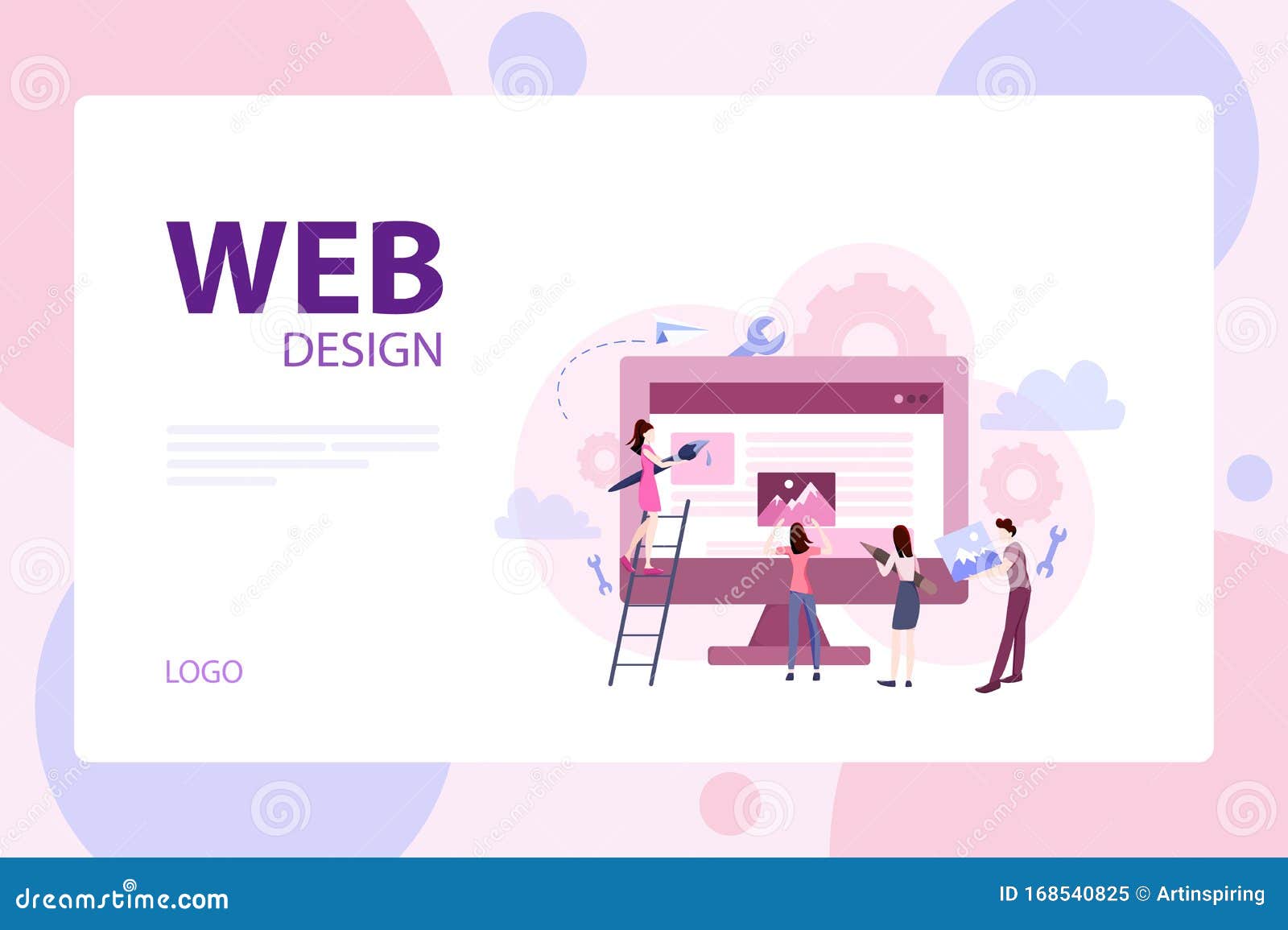 Mobile App and Web Development Banner Concept Set. Stock Vector ...