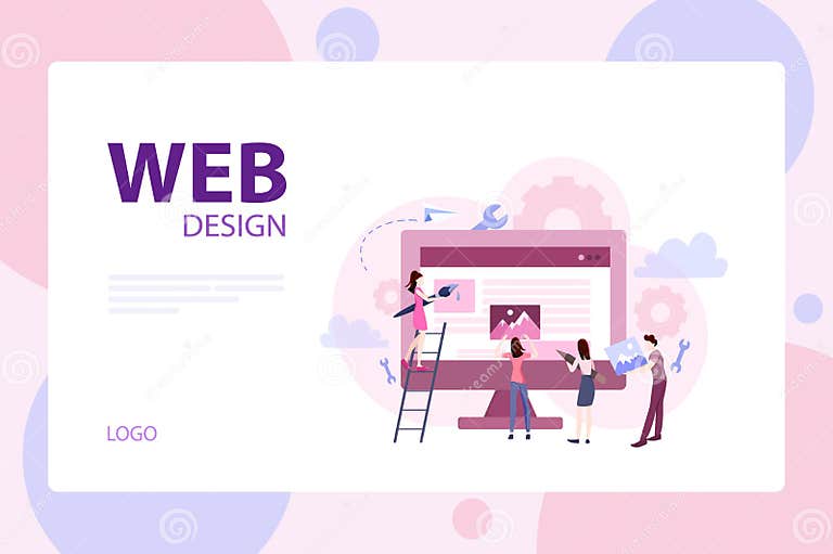 Mobile App and Web Development Banner Concept Set. Stock Vector ...