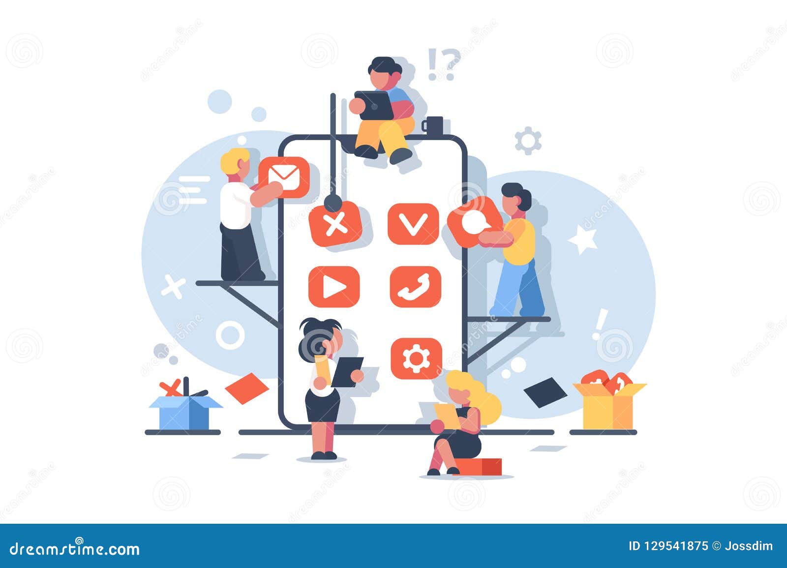 Mobile Application Development Creative Design. Stock Vector ...