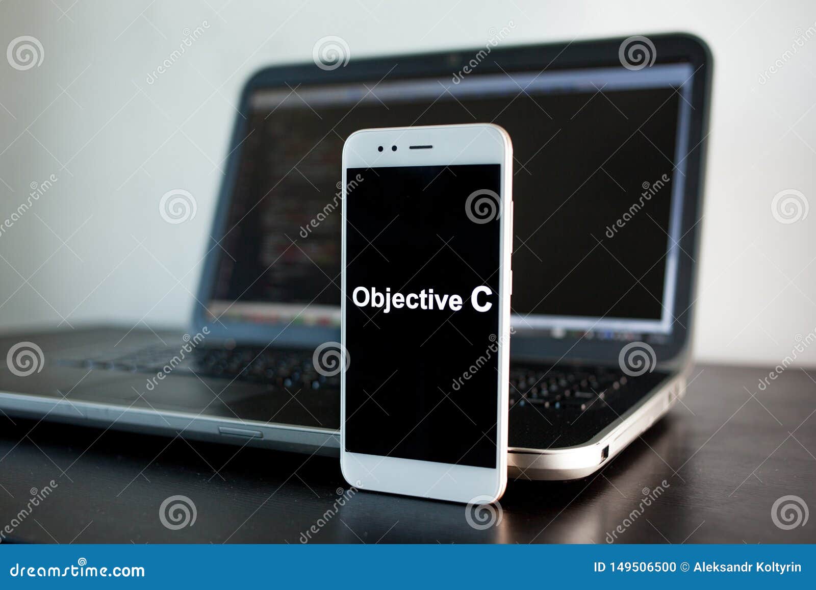 Mobile Application Development Objective C Programming Language For Mobile Development Stock