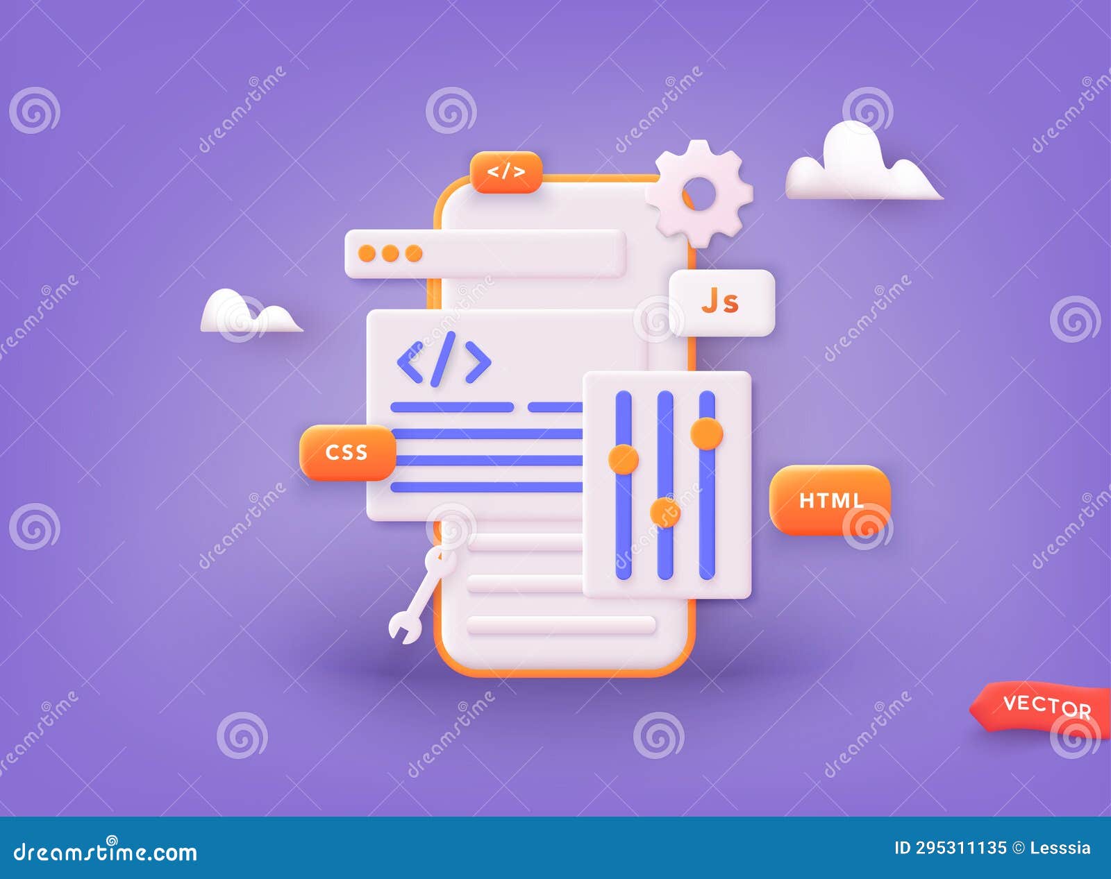 Mobile Application Development Process. Smartphone Interface Building Process, Mobile App Stock ...