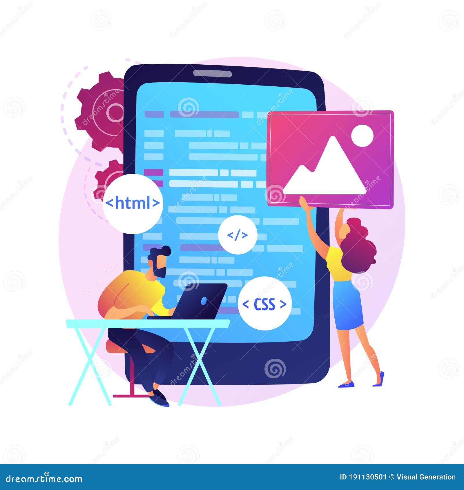 Mobile Application Development Vector Concept Metaphor Stock Vector - Illustration of phone ...
