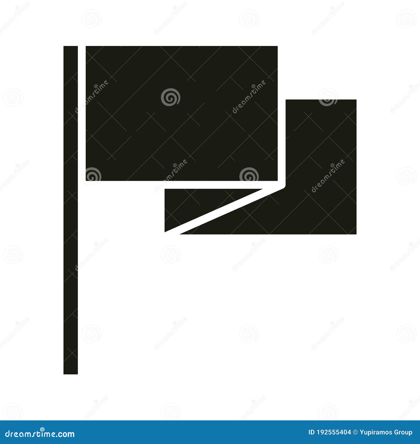Mobile Application Flag Point Web Button Menu Digital Silhouette Style