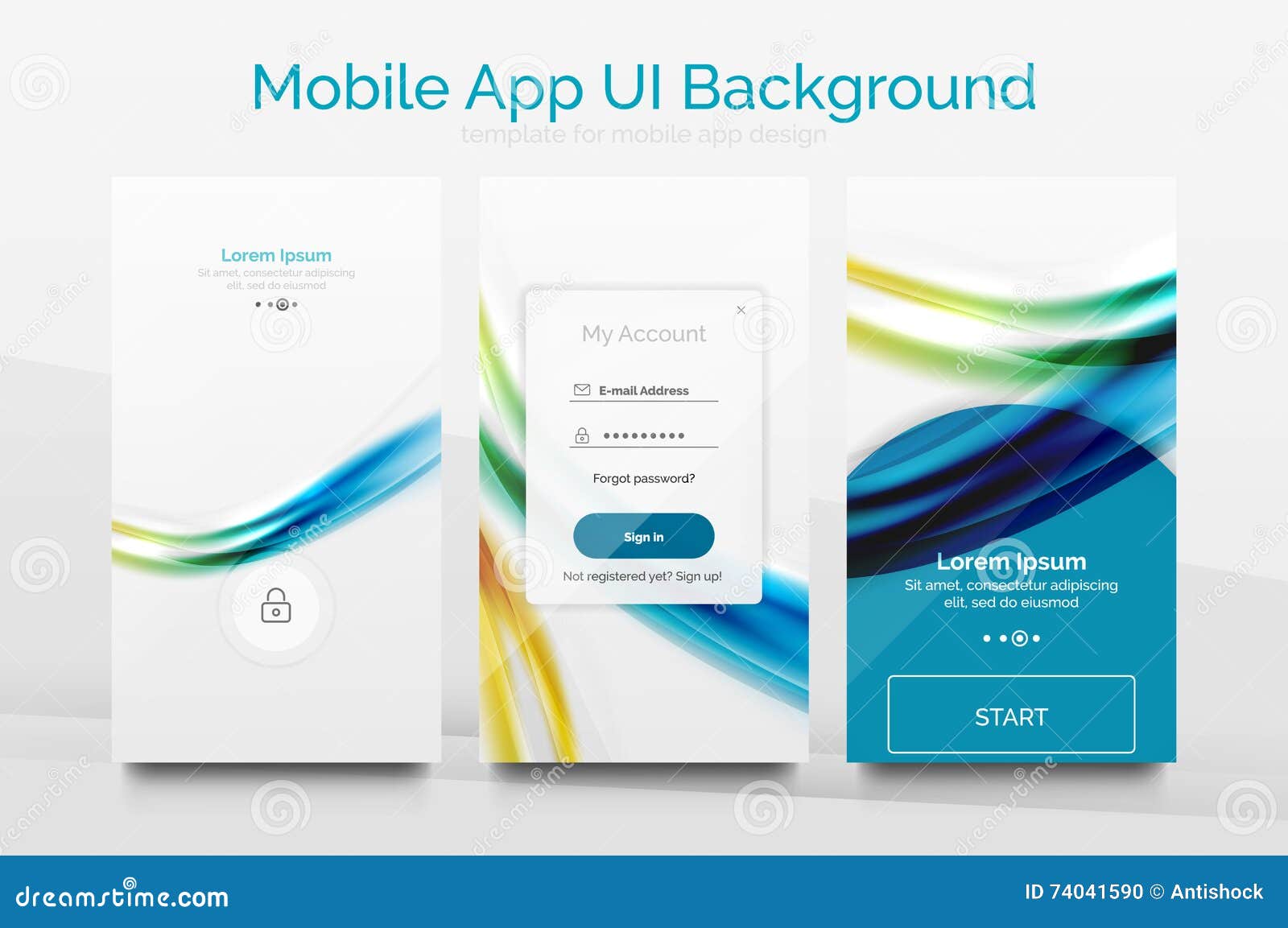 Mobile Application Interface Background Design Stock Vector ... Mobile Application Interface Background Design Stock Vector ...