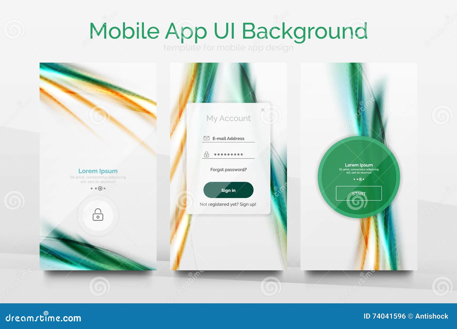 Mobile Application Interface Background Design Stock Vector ...