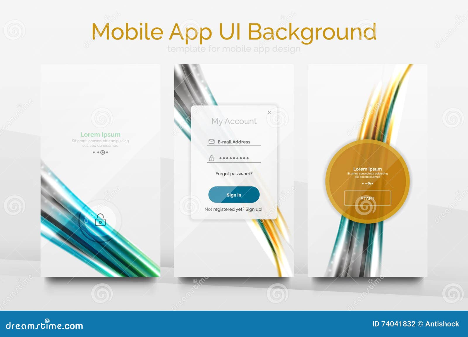 Mobile Application Interface Background Design Stock Vector ...
