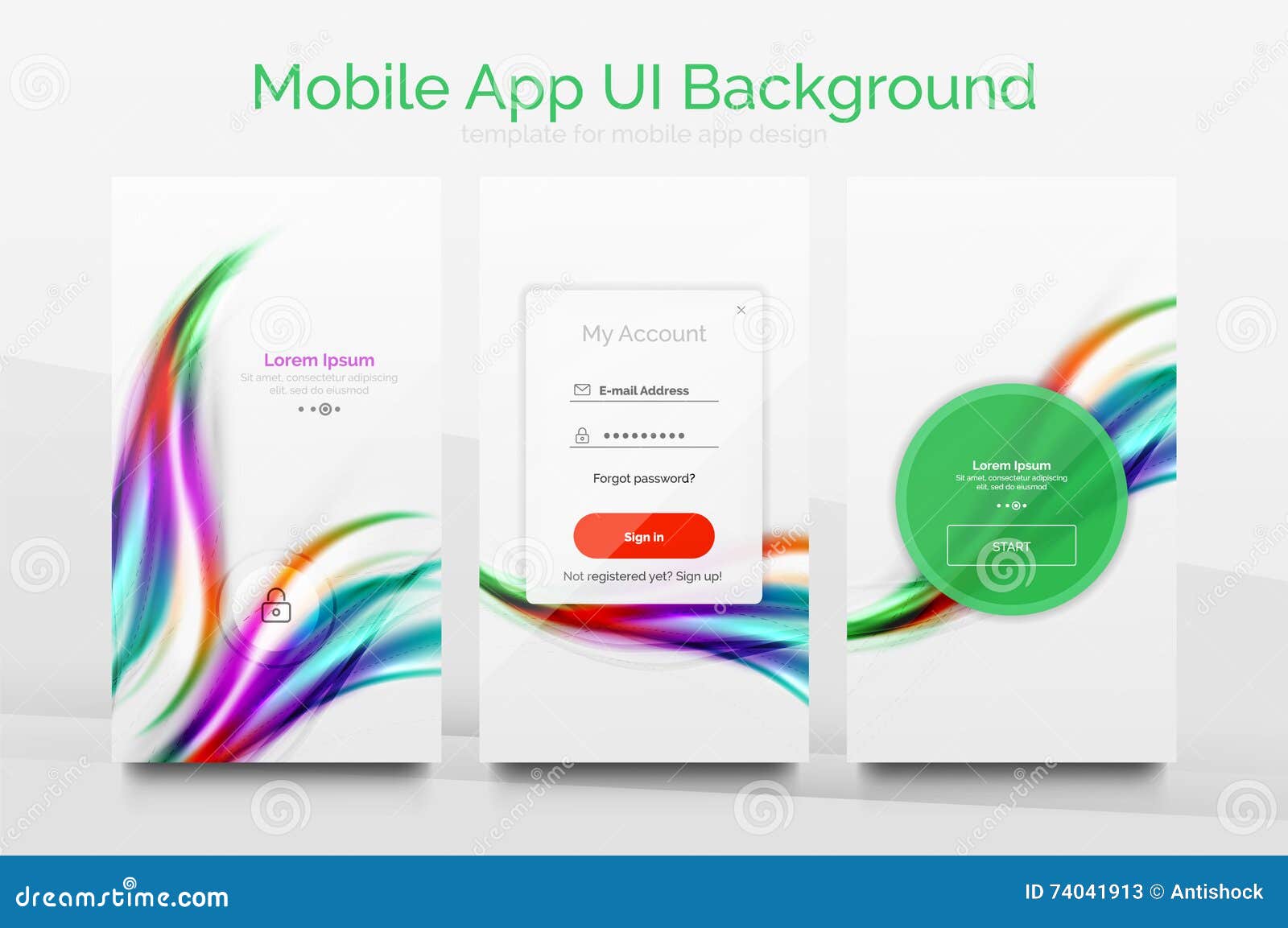 Mobile Application Interface Background Design Stock Vector ...