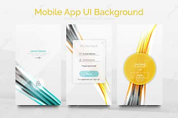Mobile Application Interface Background Design Stock Vector ...