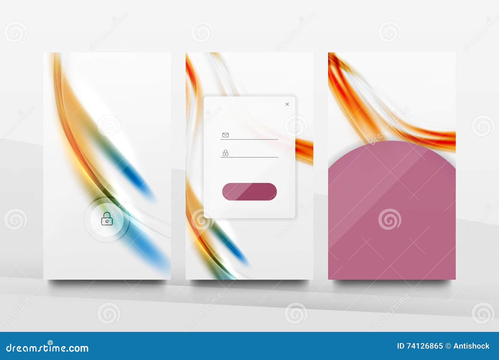 Mobile Application Interface Background Design Stock Vector ...