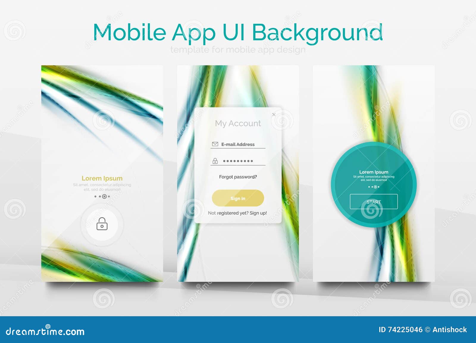 Mobile Application Interface Background Design Stock Vector ...