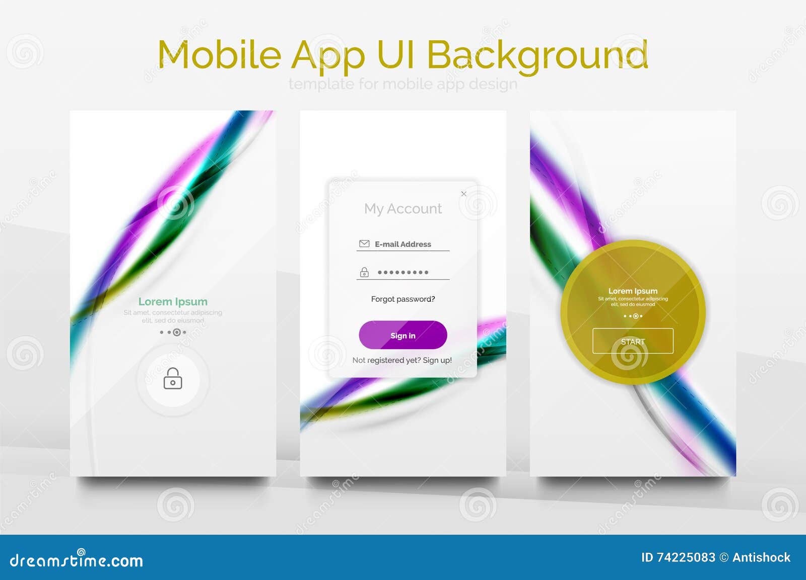 Mobile Application Interface Background Design Stock Vector ...