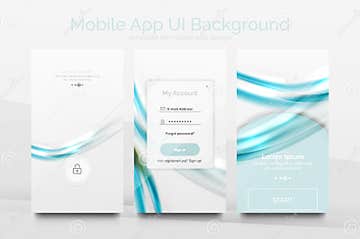 Mobile Application Interface Background Design Stock Vector ...