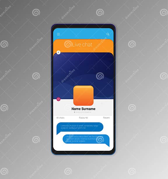 Mobile Application Interface : Live Chat Ui Ux Gui Screen for Mobile ...