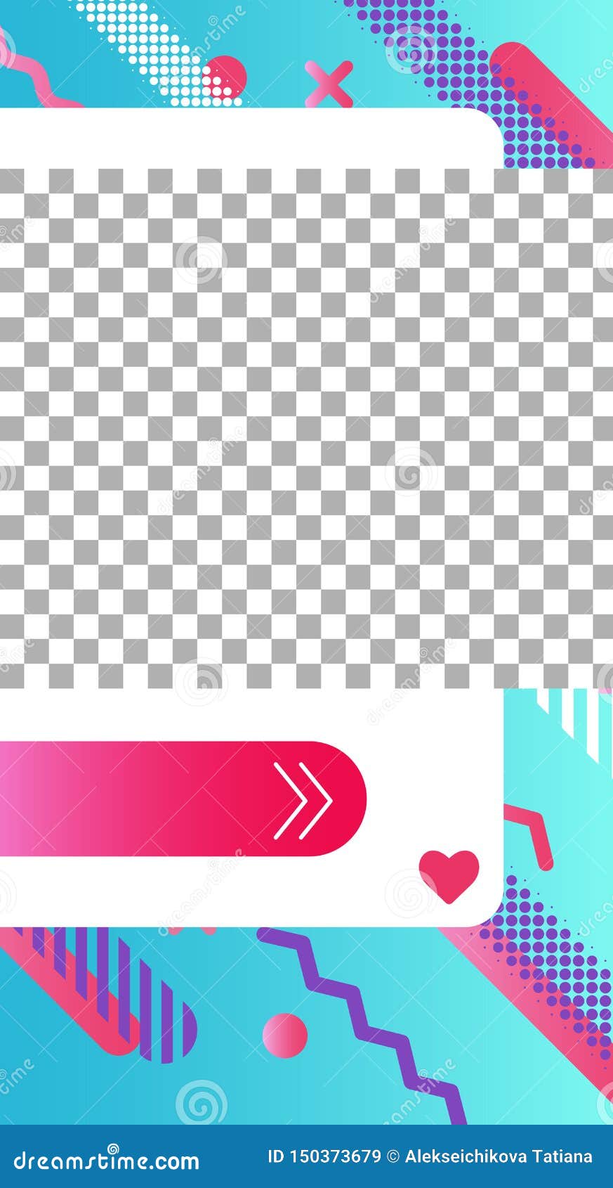 Mobile Application Interface in Memphis Style Stock Vector ...