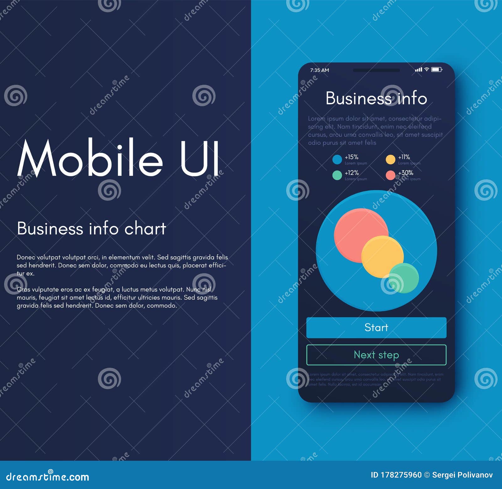 Mobile Application Interface. Ui Design, Vector Illustration Stock ...