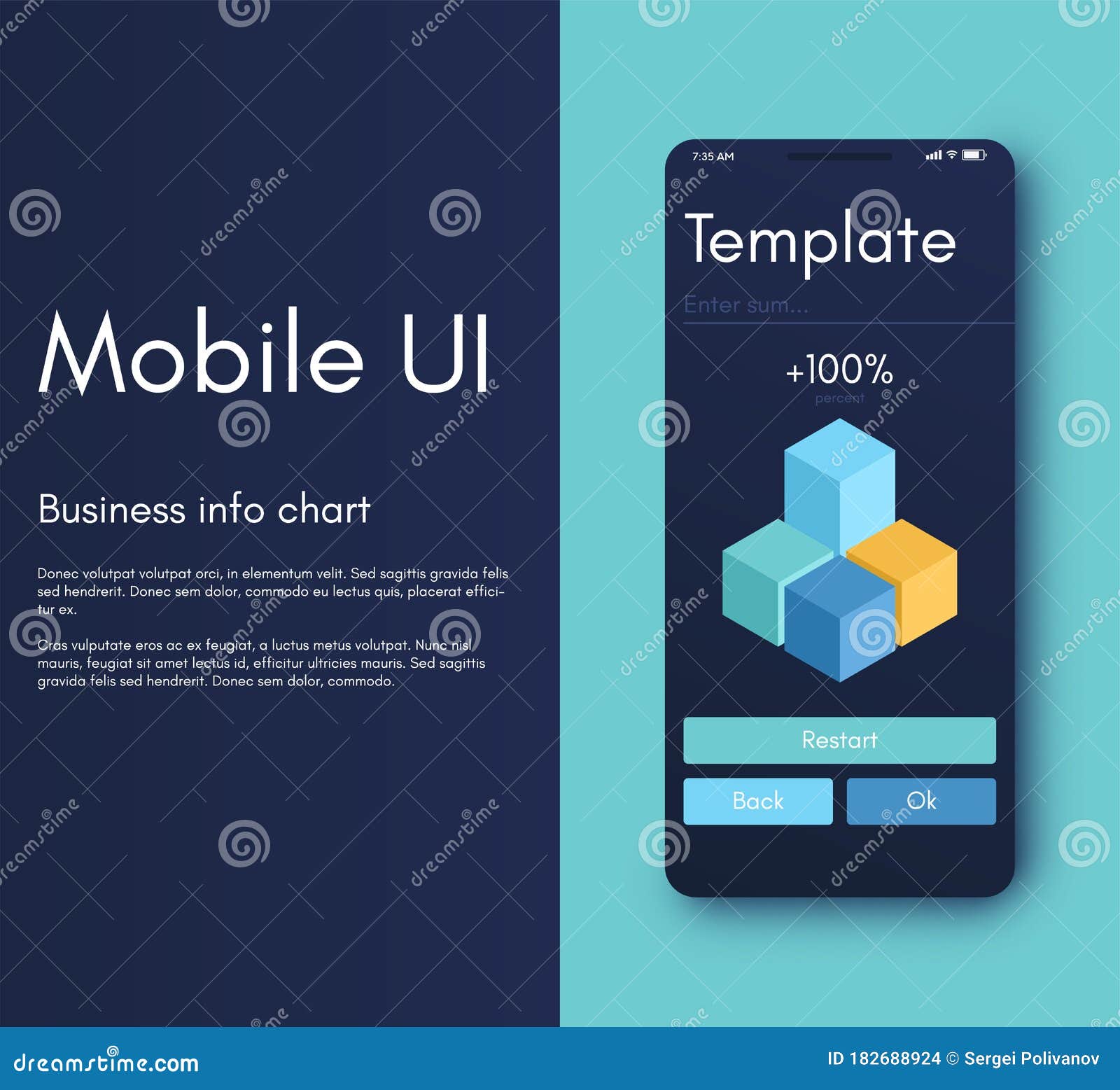 Mobile Application Interface. Ui Design, Vector Illustration Stock ...
