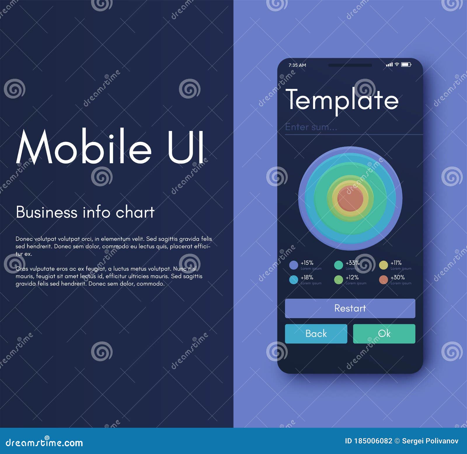 Mobile Application Interface. Ui Design, Vector Illustration Stock ...