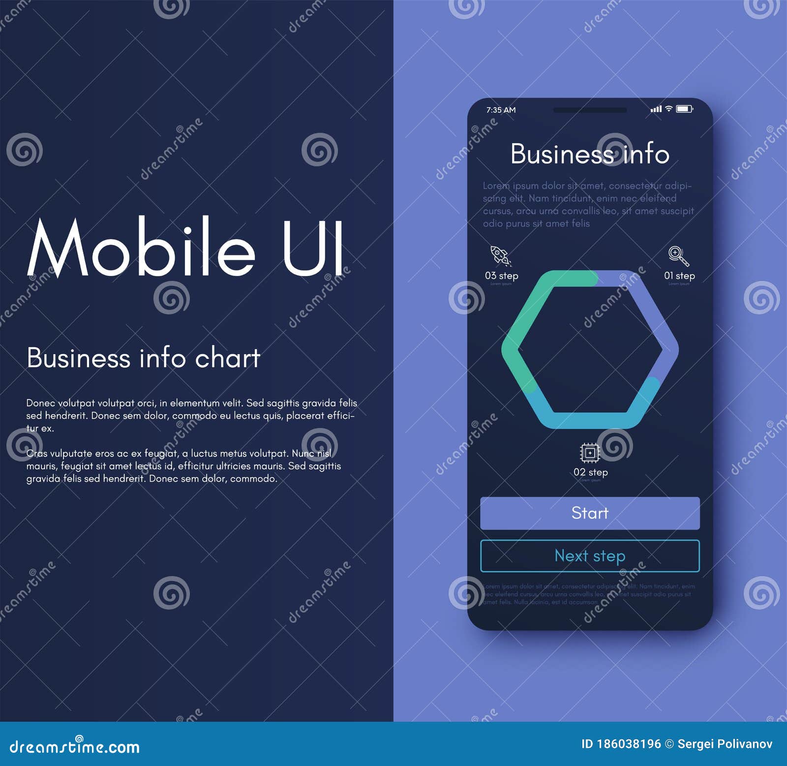 Mobile Application Interface. Ui Design, Vector Illustration Stock ...