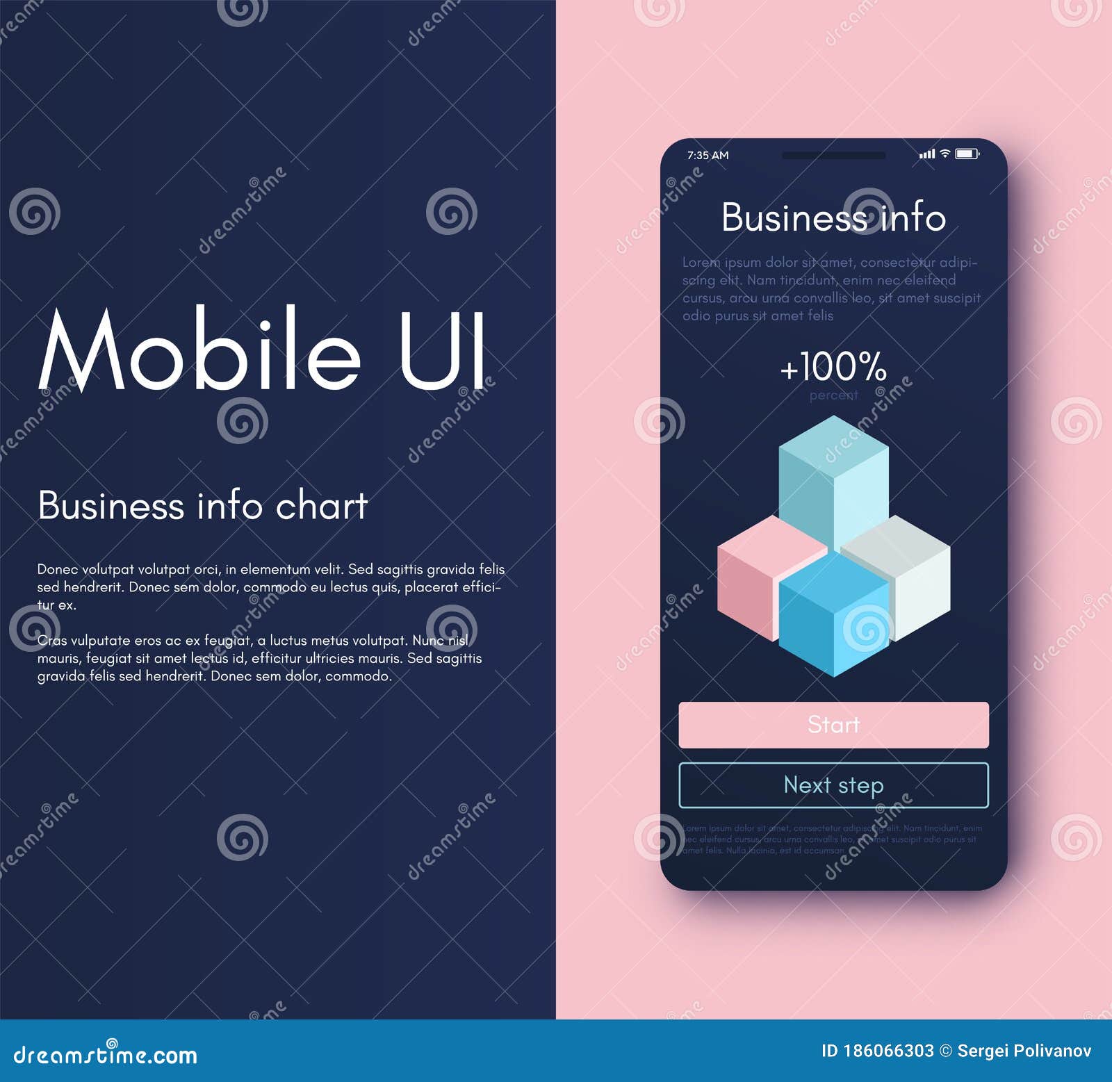 Mobile Application Interface. Ui Design, Vector Illustration Stock ...
