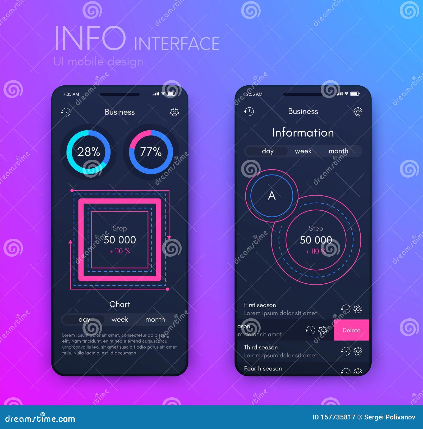 Mobile Application Interface. Ui Design, Stock Vector Stock Vector ... Mobile Application Interface. Ui Design, Stock Vector Stock Vector ...