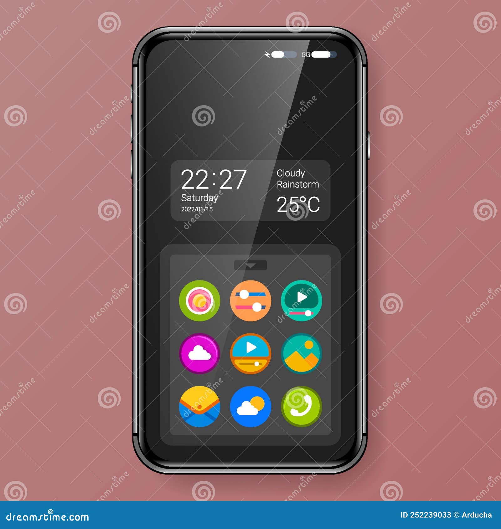 Mobile Application Library Menu User Interface Stock Vector ...