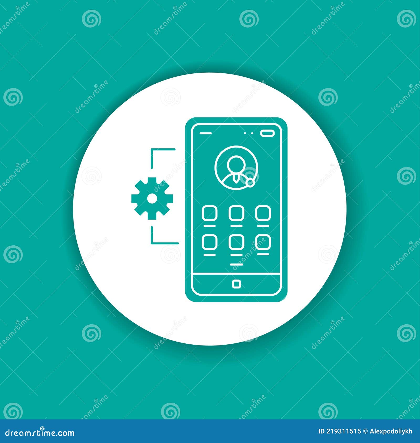 Mobile Application Management Color Glyph Icon. Stock Vector ...