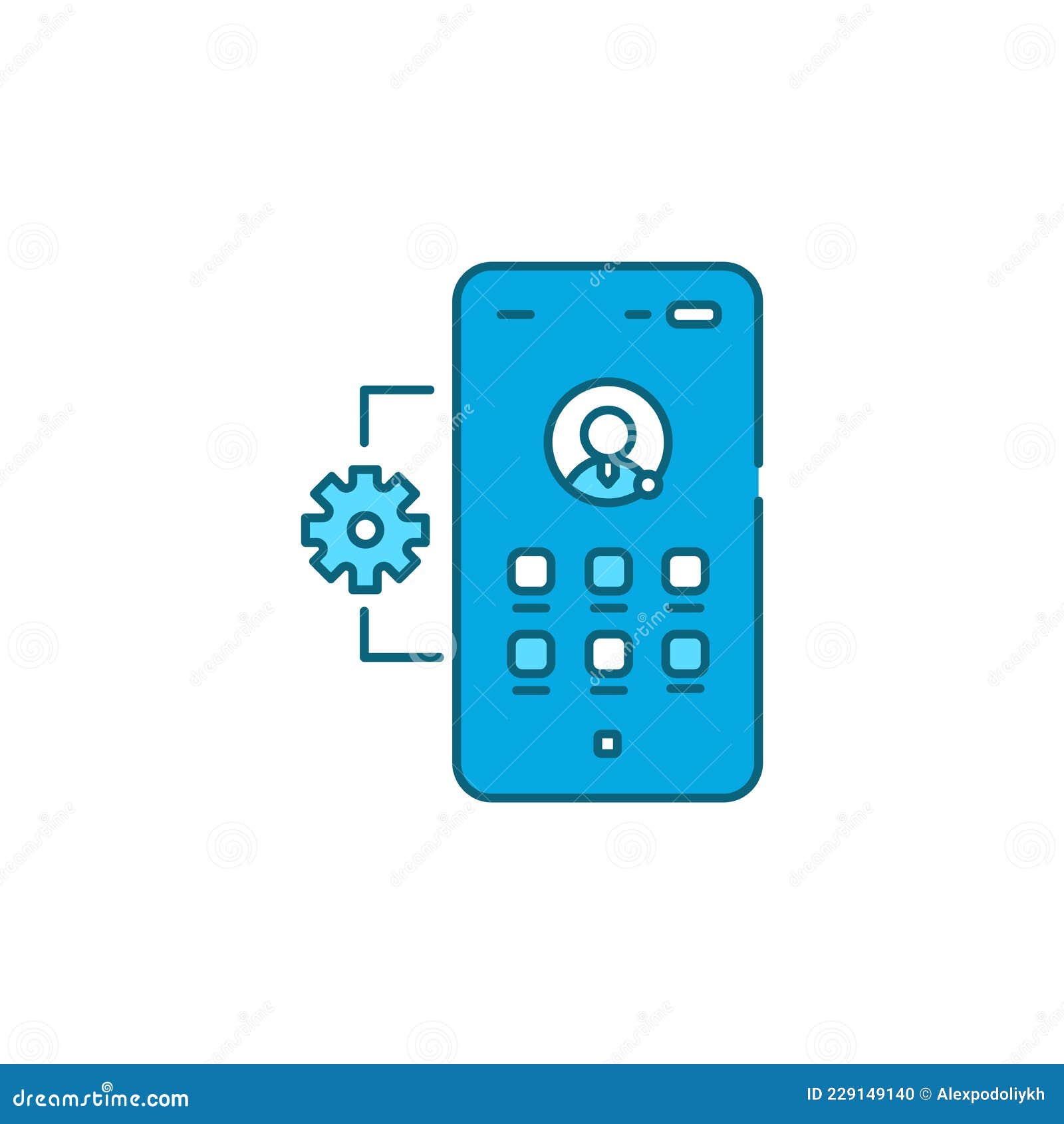 Mobile Application Management Color Line Icon. Stock Vector ...