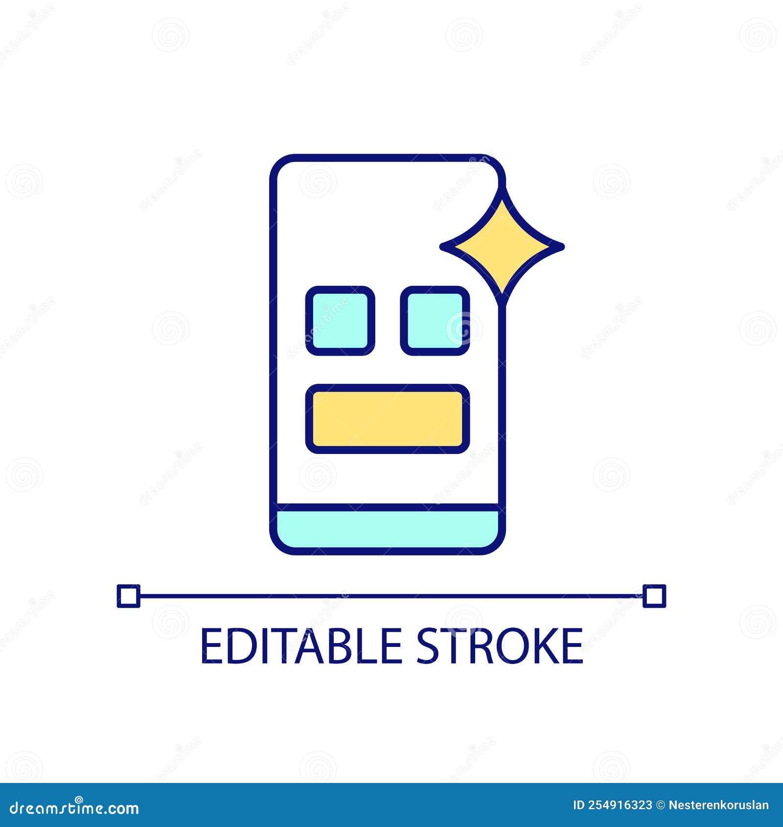 Mobile Application RGB Color Icon Stock Vector - Illustration of screen ...