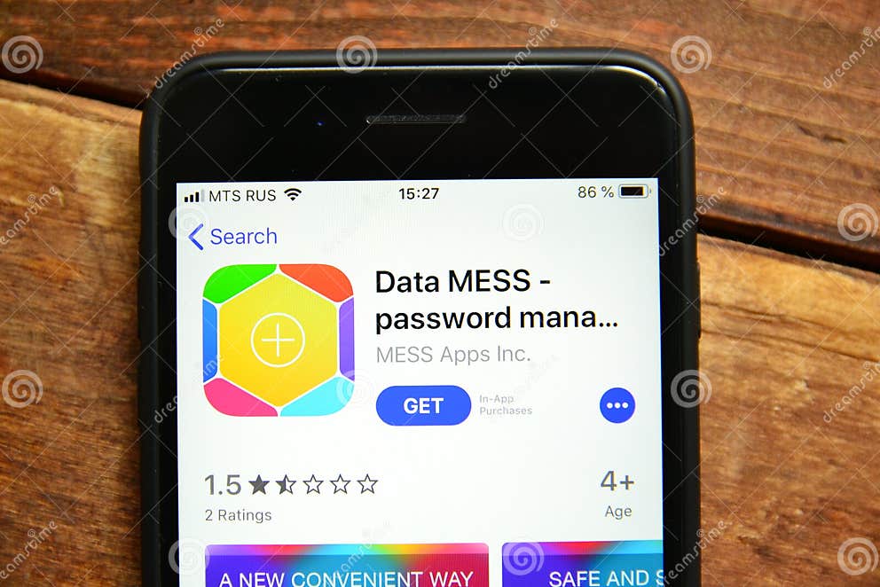 Mobile Application For Saving And Managing Passwords On A Smartphone Editorial Photo Image Of