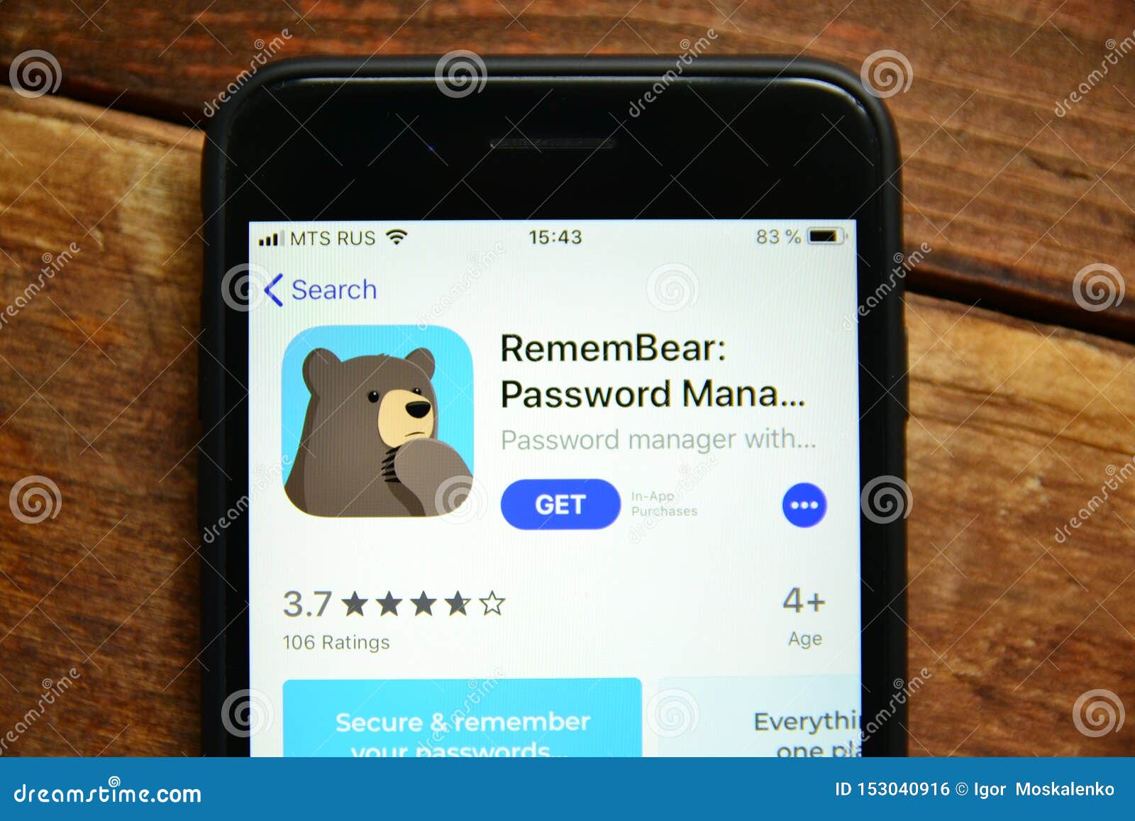 Mobile Application For Saving And Managing Passwords On A Smartphone Editorial Photo Image Of