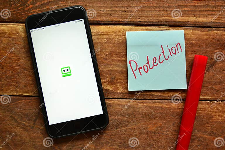 Mobile Application For Saving And Managing Passwords On A Smartphone Editorial Stock Image