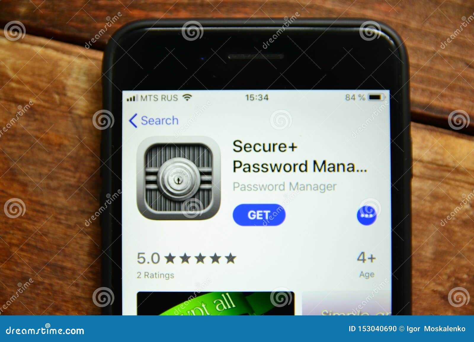 Mobile Application For Saving And Managing Passwords On A Smartphone Editorial Image Image Of