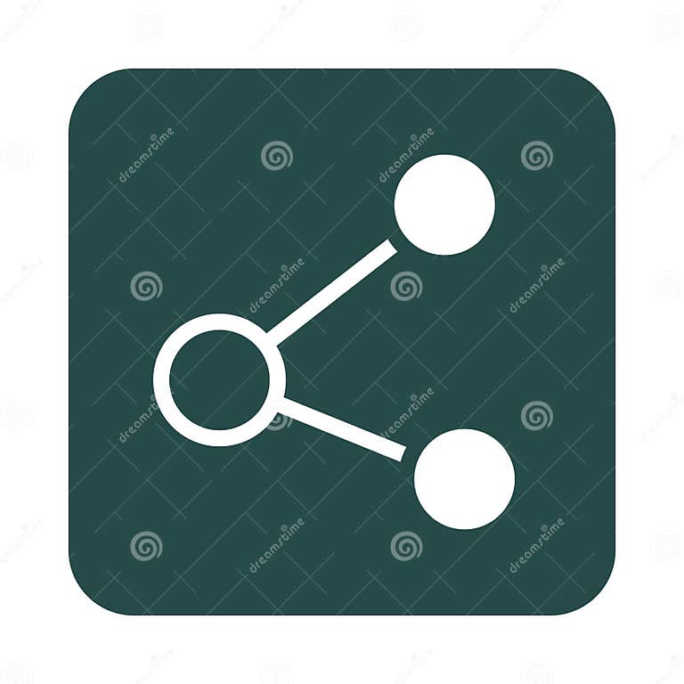 Mobile Application Share Content Web Button Menu Digital Flat Style Icon Stock Vector