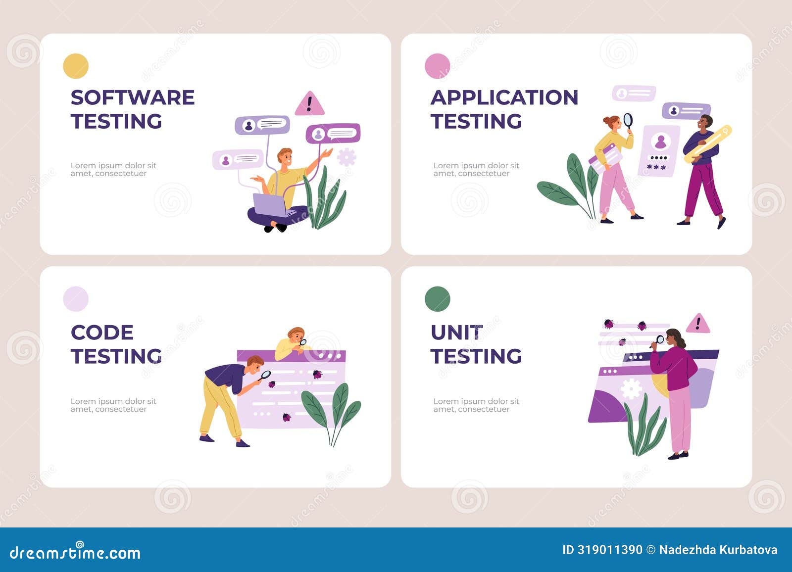App Testing Landing. People Develop And Test Smartphone Ui Dashboard ...