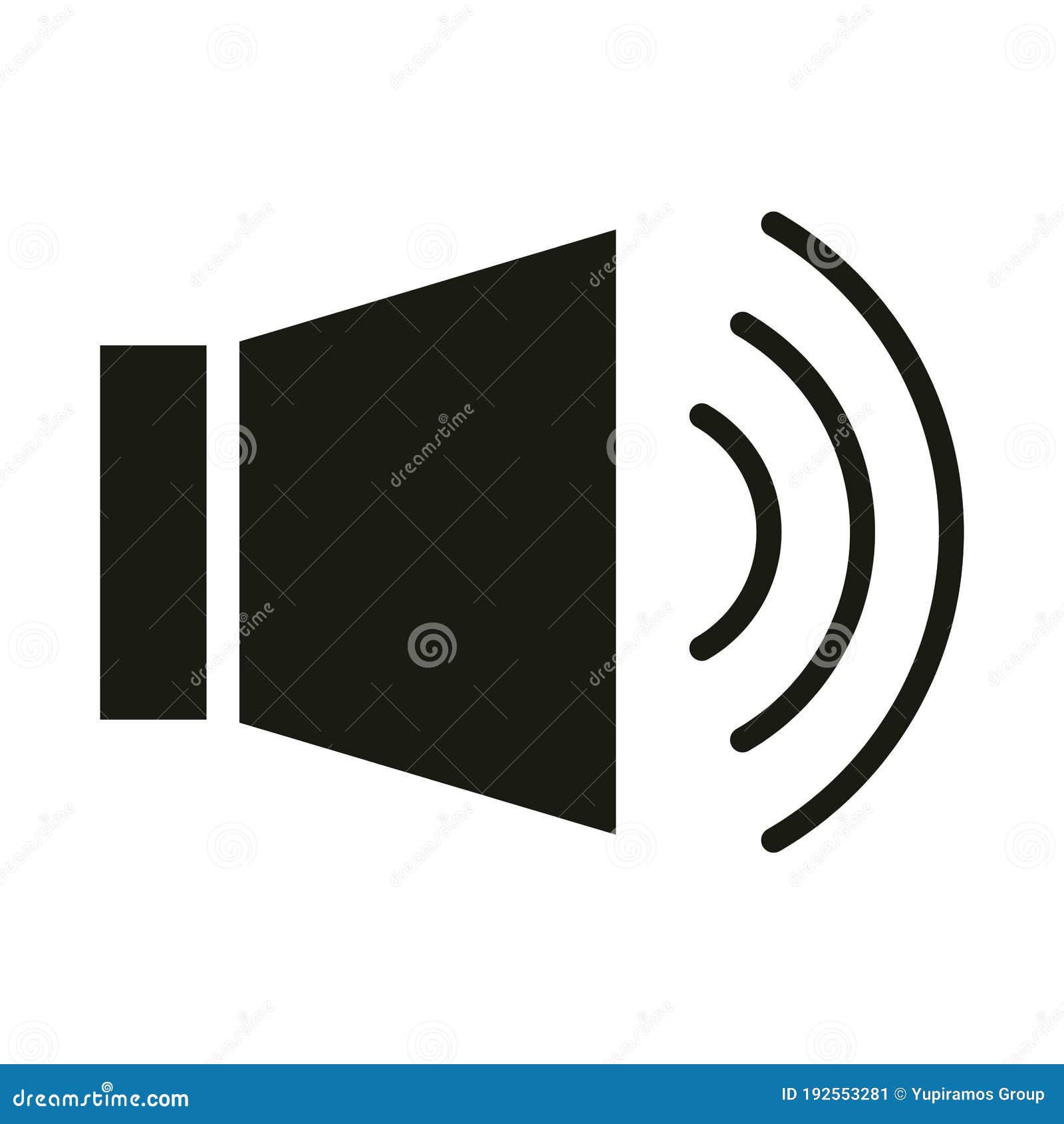 Mobile Application Volume Web Button Menu Digital Silhouette Style Icon ...