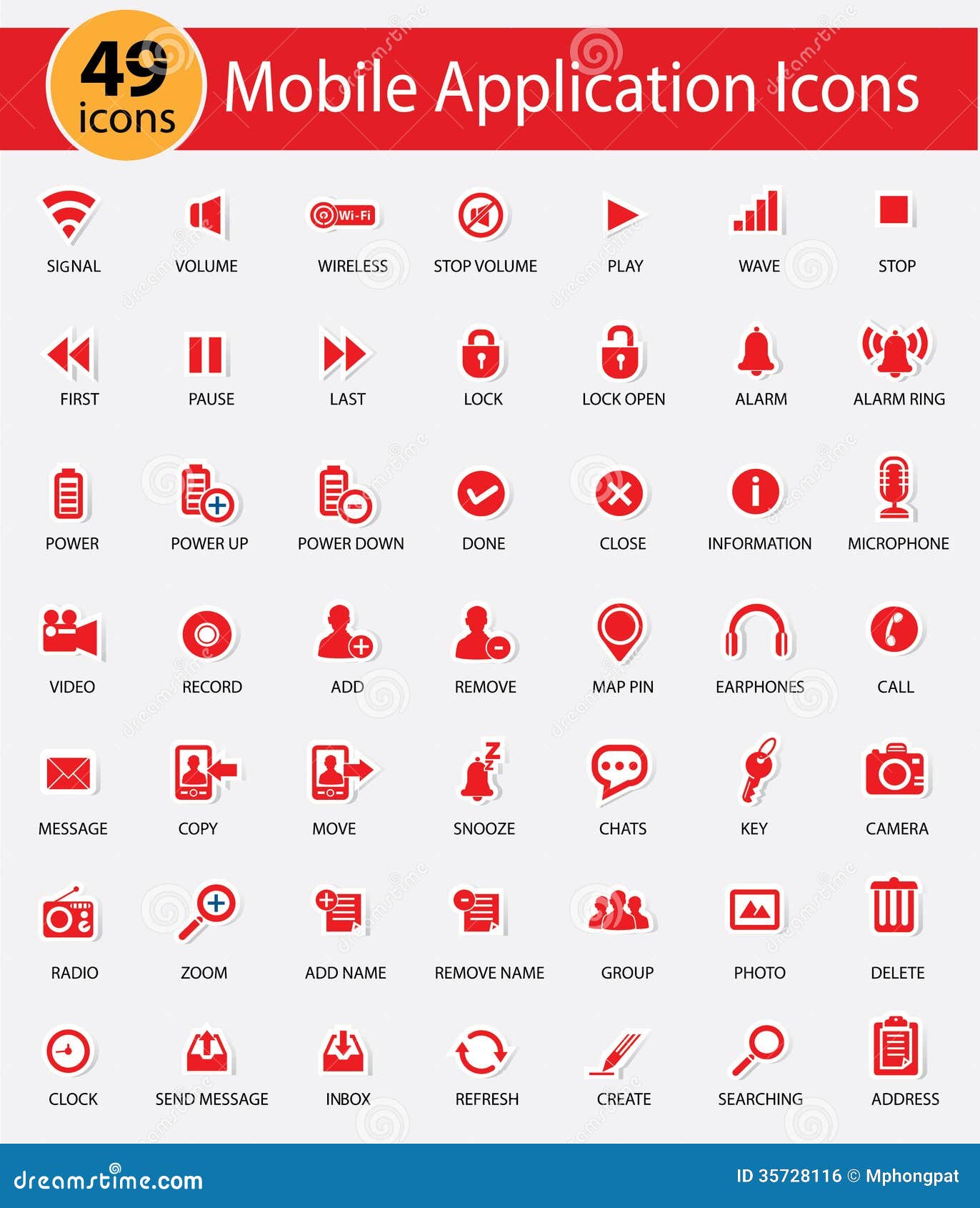 Mobile Application and Website Icons Stock Illustration - Illustration ...