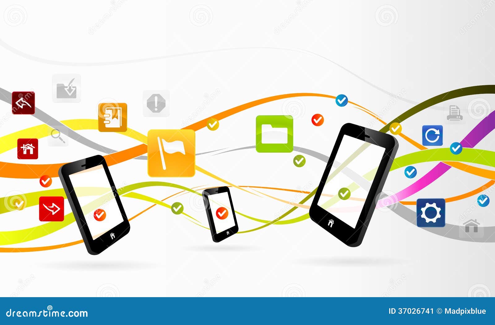 Mobile applications stock vector. Illustration of concept - 37026741