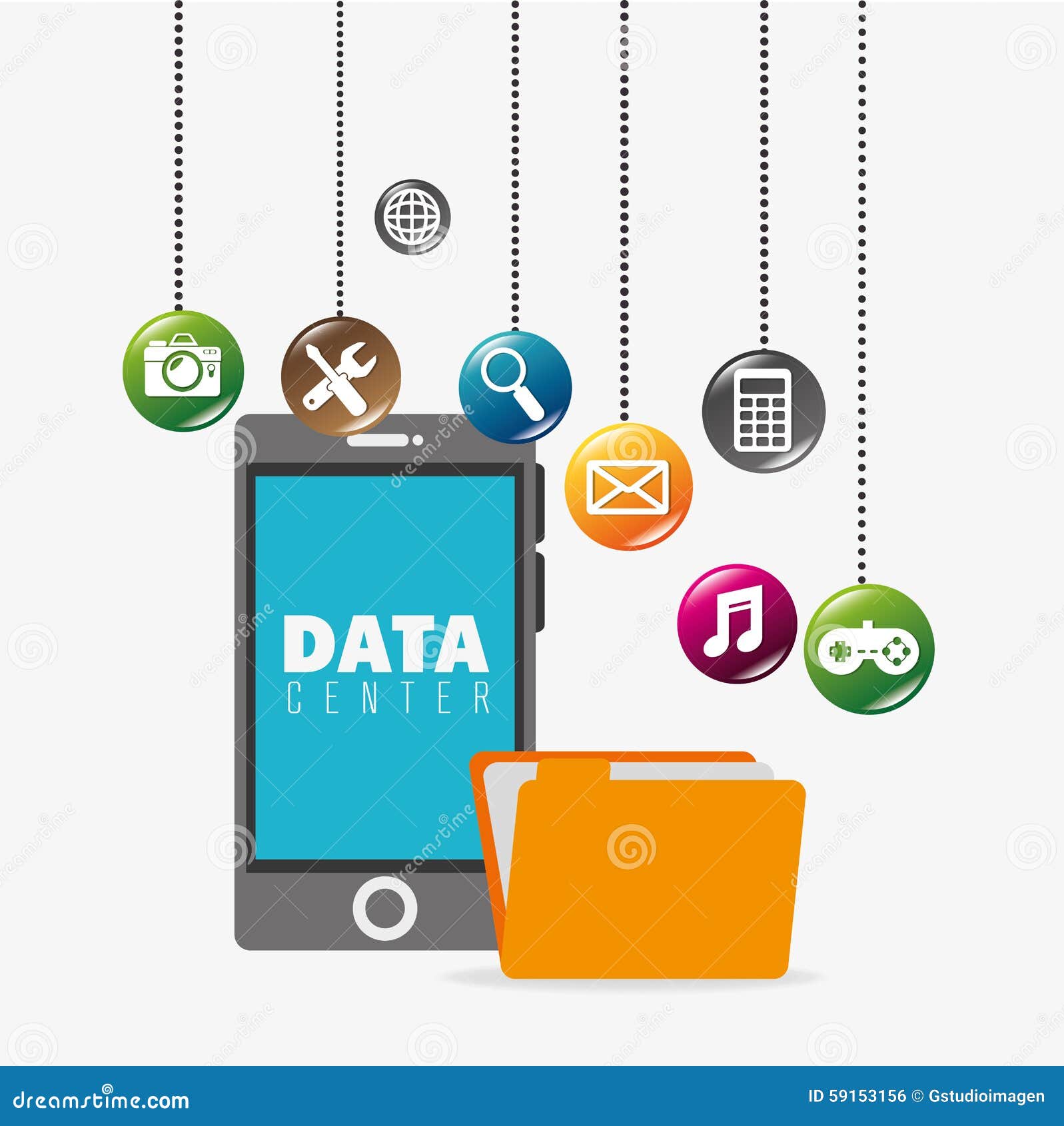 Mobile Applications and Technology Icons Design. Stock Vector ...