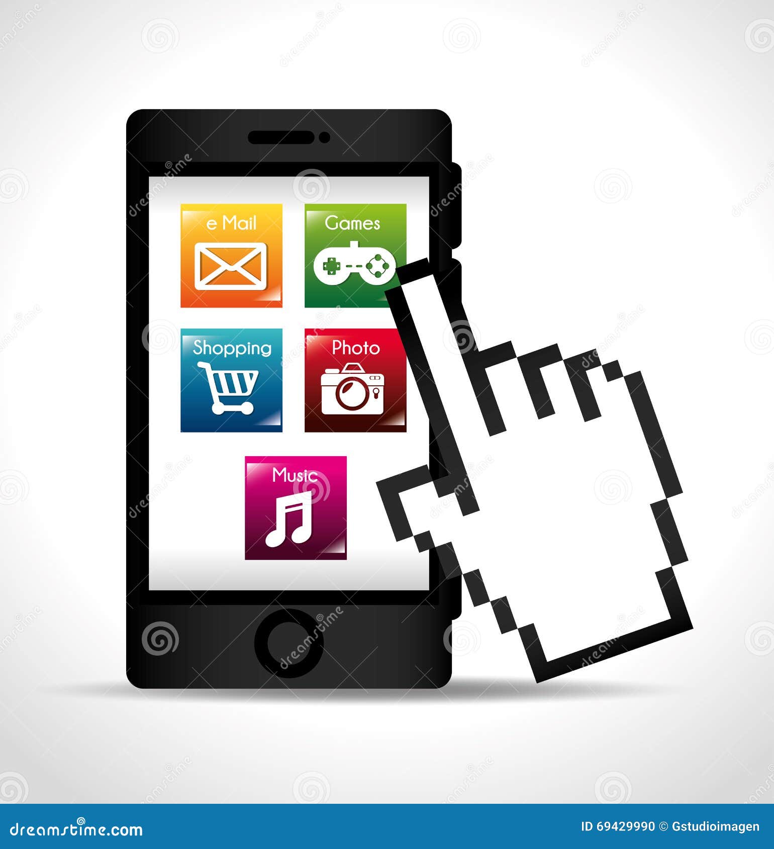 Mobile apps design stock illustration. Illustration of smartphone ...