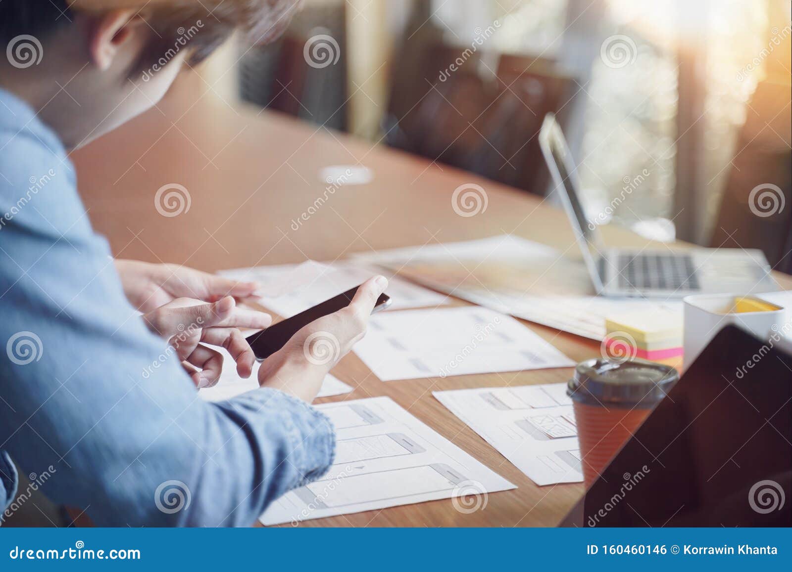 Mobile Apps Developers Team Designing, Working Together on a User ...