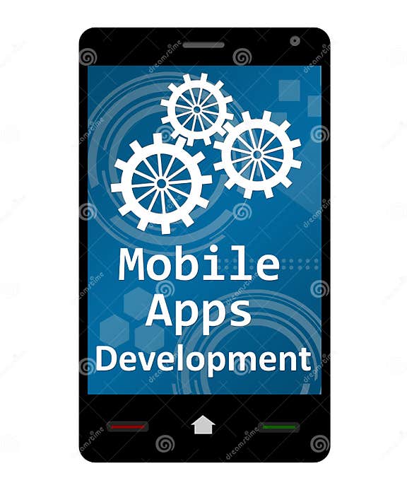 Mobile Apps Development stock illustration. Illustration of screen ...