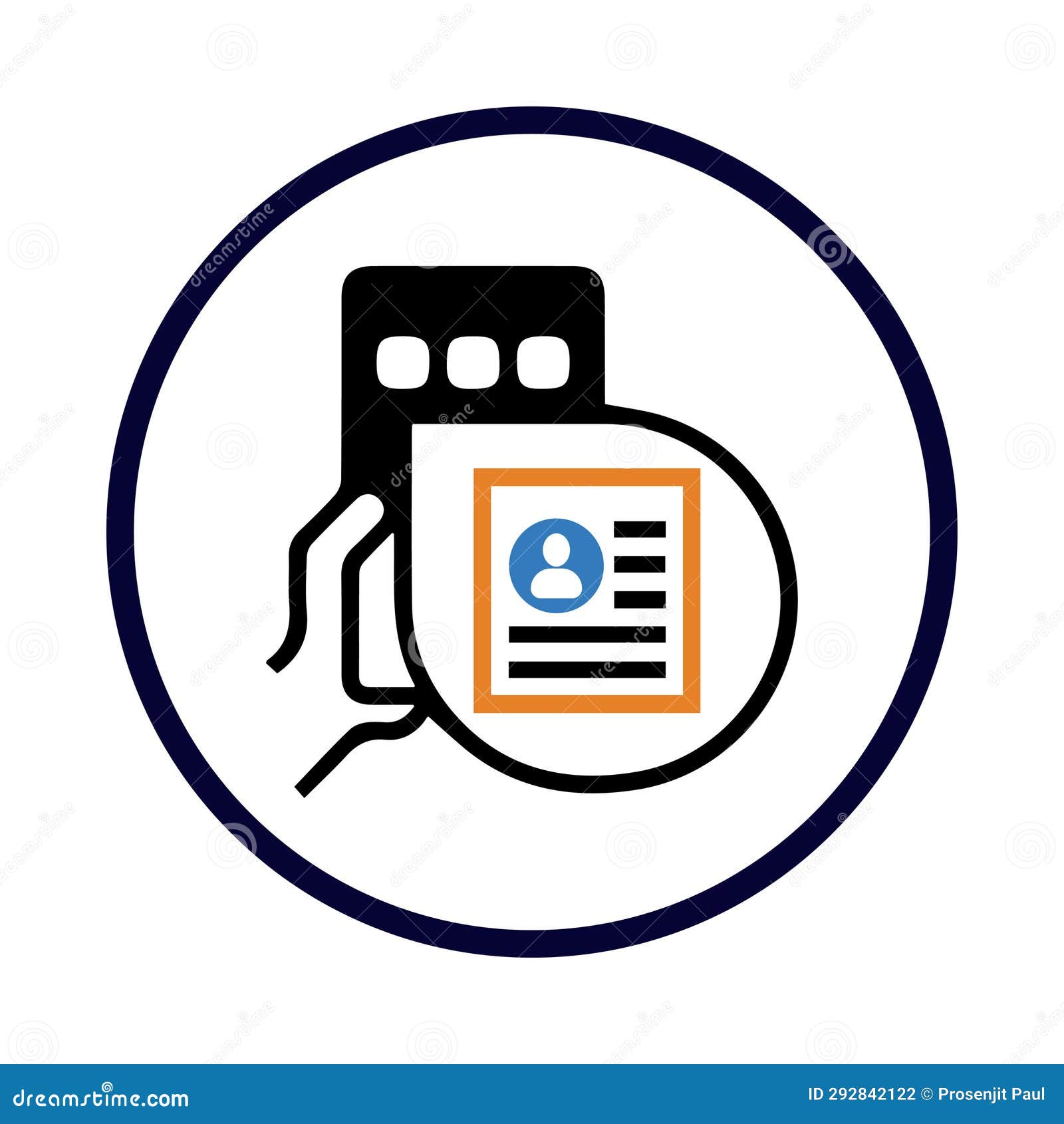 Mobile Apps Id Verification Icon Stock Vector - Illustration of ...