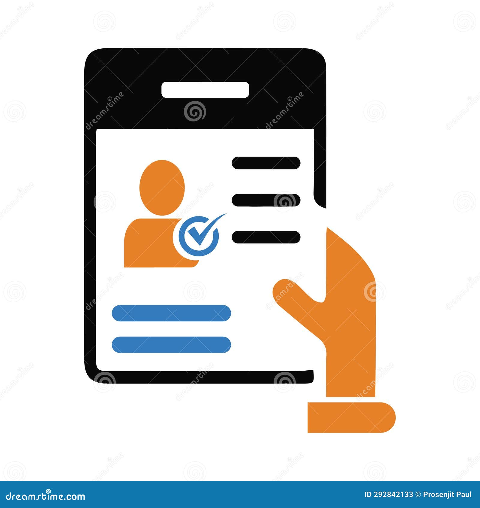 Mobile Apps Id Verification Icon Stock Vector - Illustration of ...