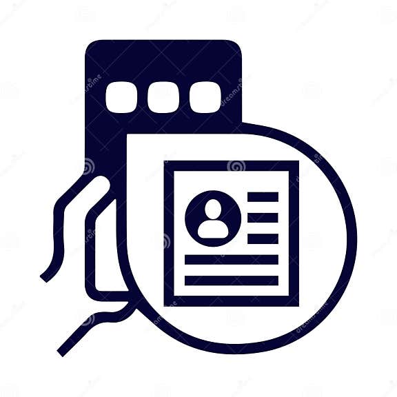 Mobile Apps Id Verification Icon Stock Vector - Illustration of ...