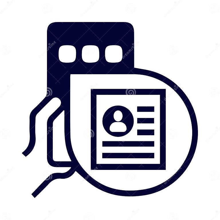 Mobile Apps Id Verification Icon Stock Vector - Illustration of ...