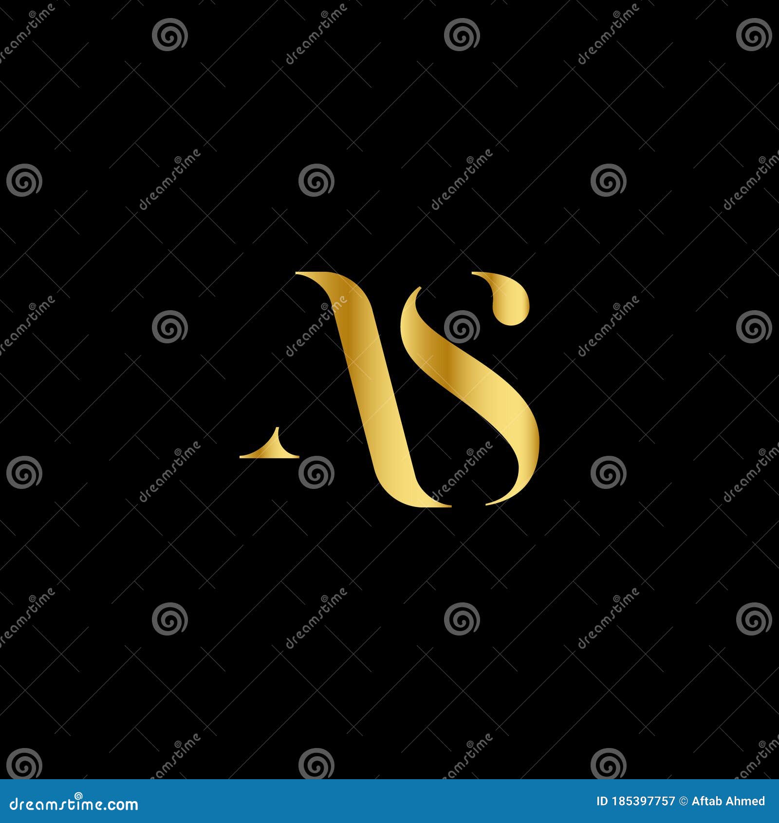 AS Letter Logo Design with Creative Modern Trendy Typography Stock ...