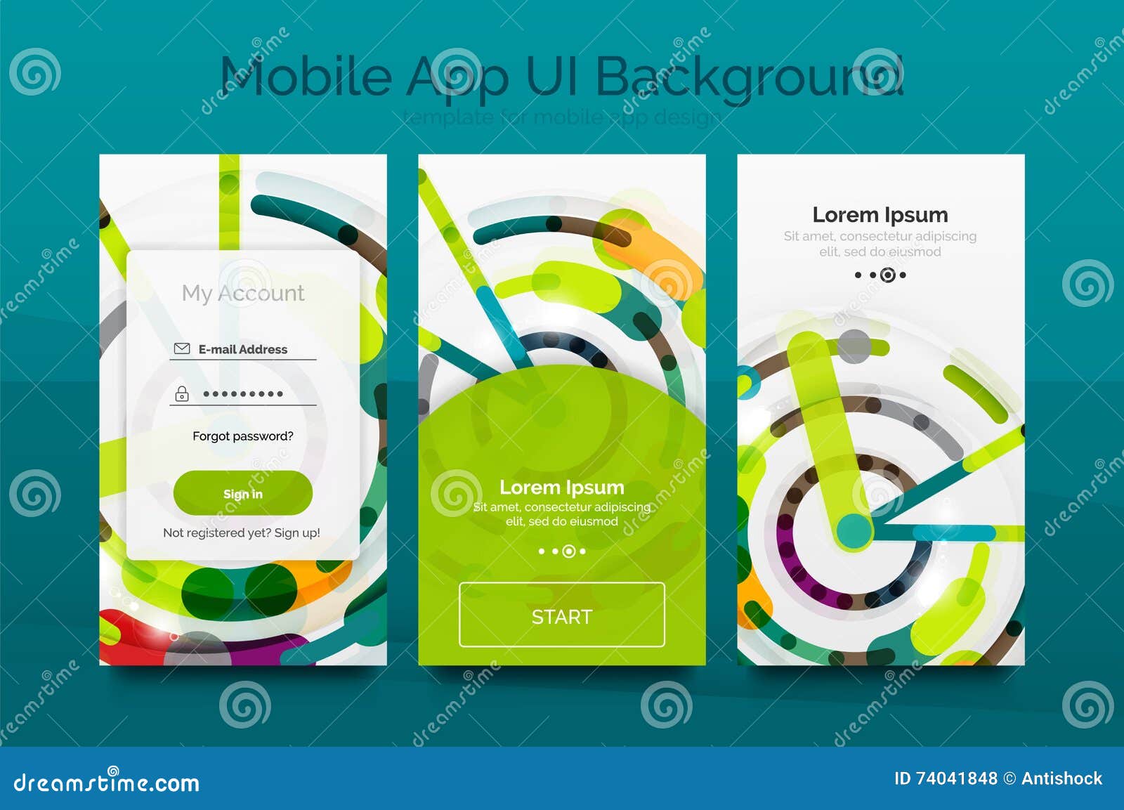 Mobile background ui stock vector. Illustration of poster - 74041848