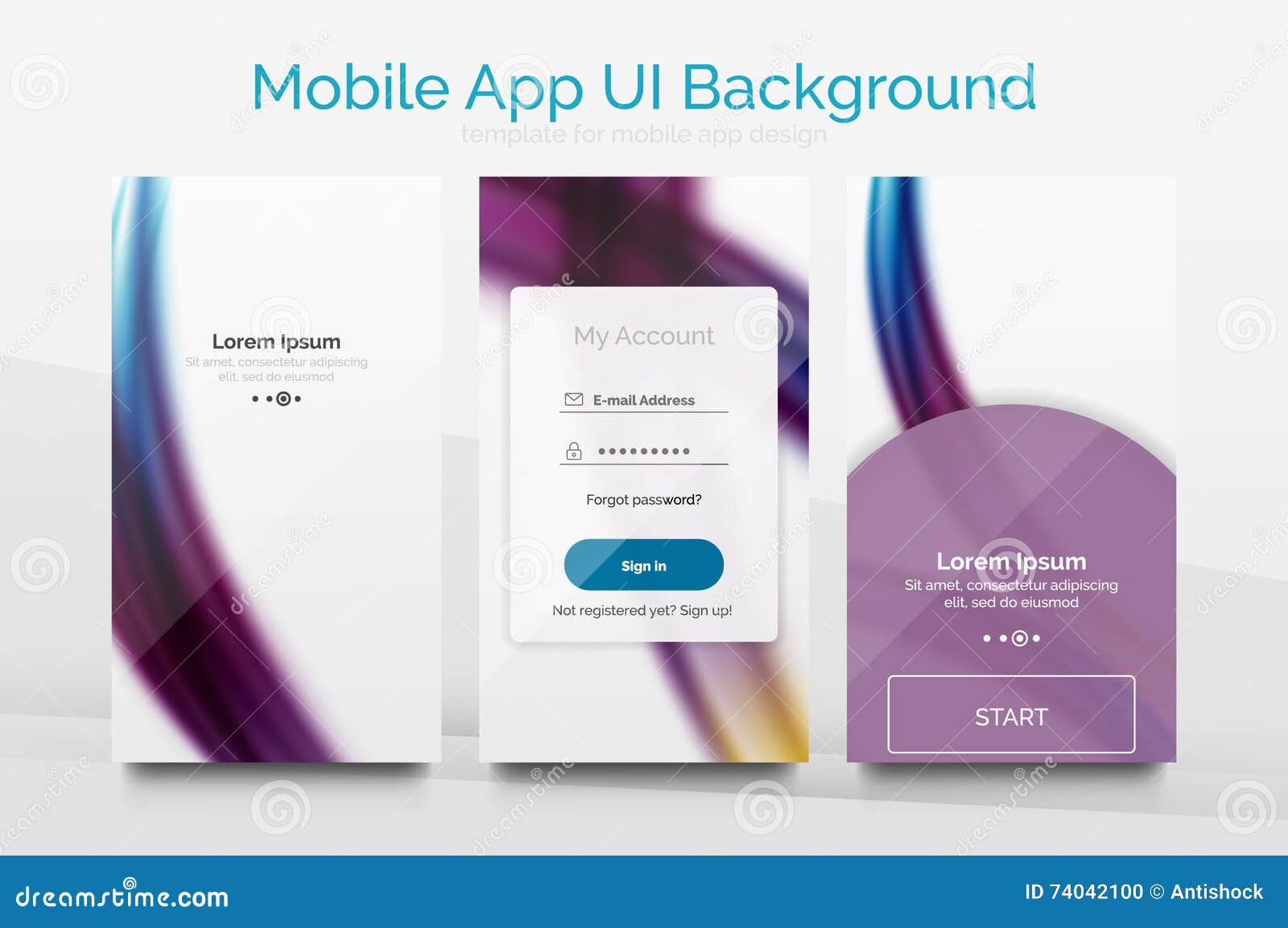 Mobile background ui stock vector. Illustration of menu - 74042100