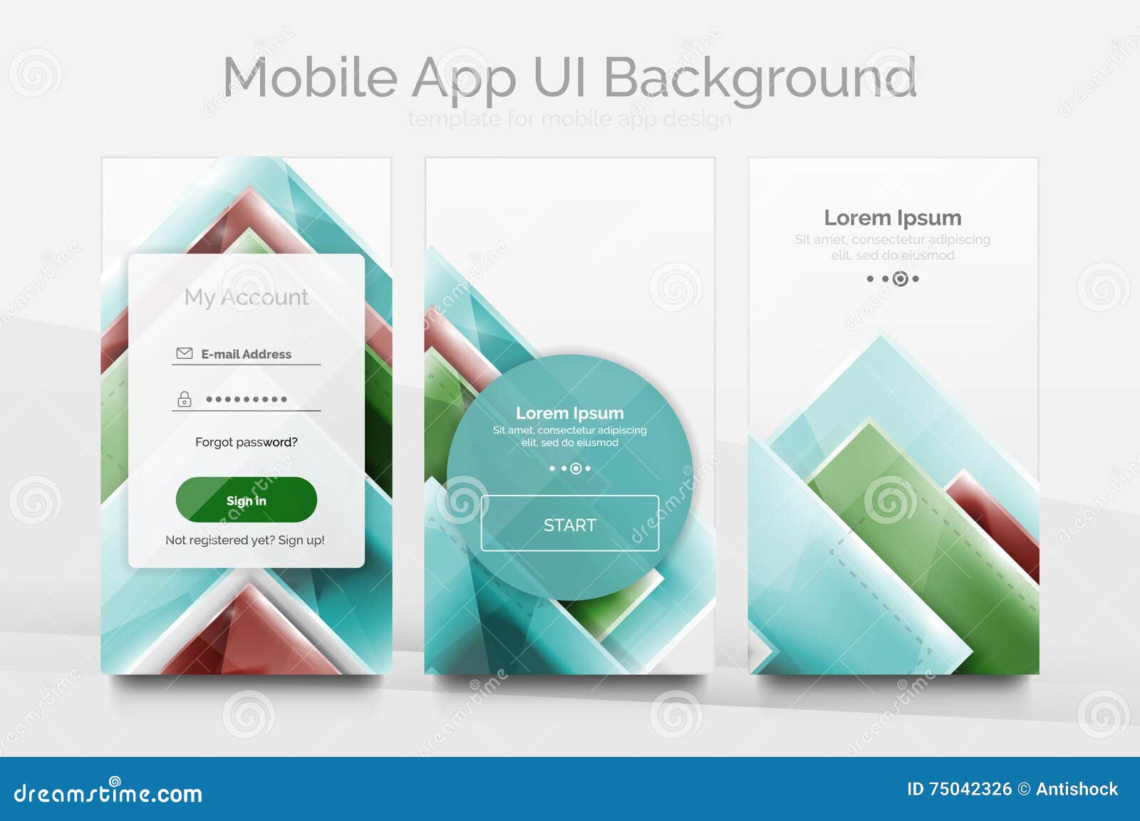 Mobile background ui stock vector. Illustration of front - 75042326