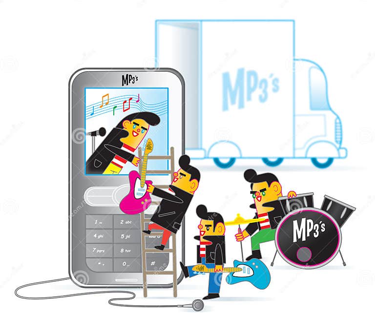 Mobile band stock vector. Illustration of independient - 8431861